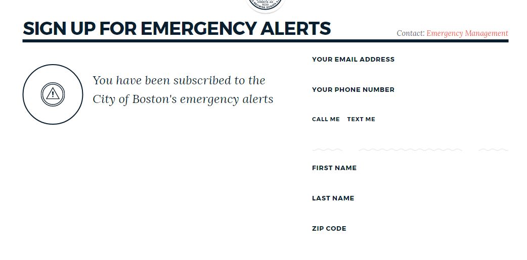 Emergency Sign Up Alert Color · Issue #727 · CityOfBoston/boston.gov-d7 ...