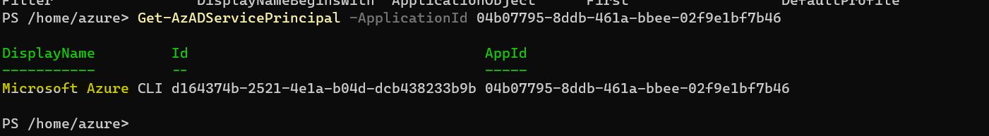 Looks like the script is grabbing the Azure CLI AppId instead of the one provided · Issue #4 ...