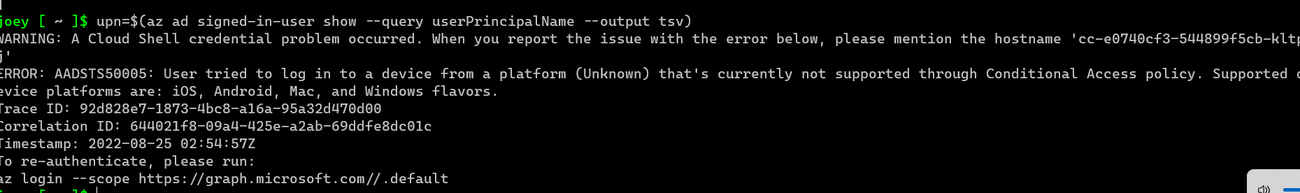 Looks like the script is grabbing the Azure CLI AppId instead of the one provided · Issue #4 ...