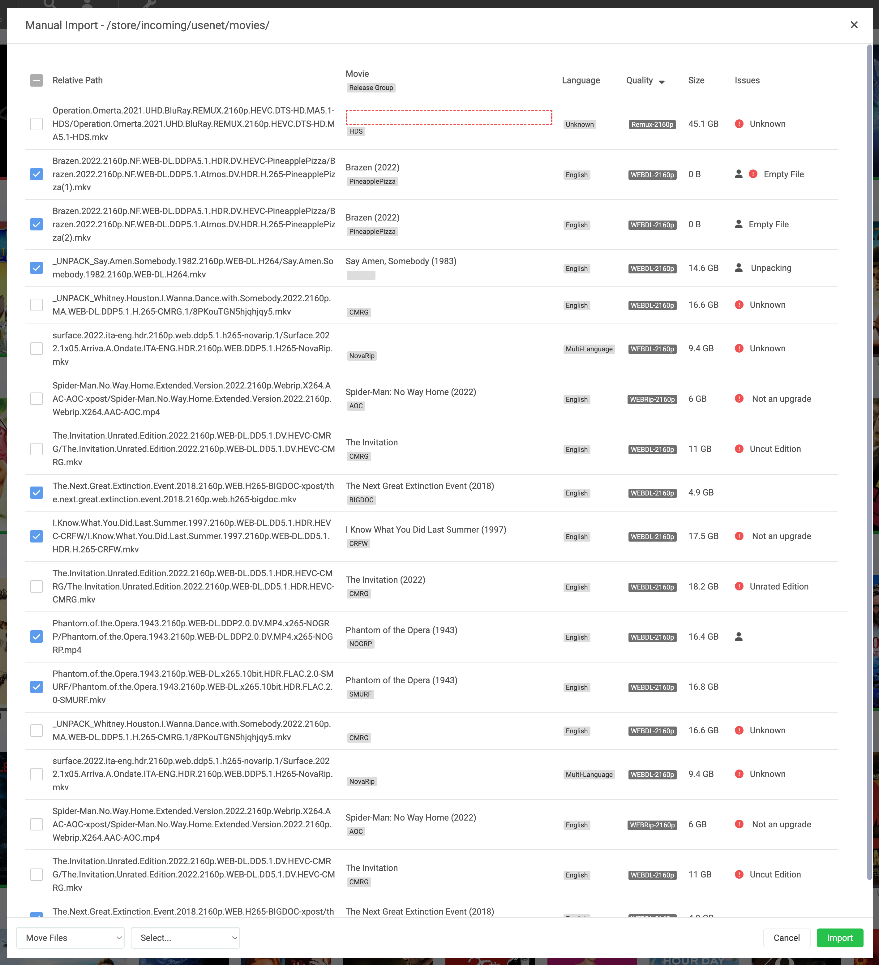 Improve manual import view · Issue #8122 · Radarr/Radarr · GitHub