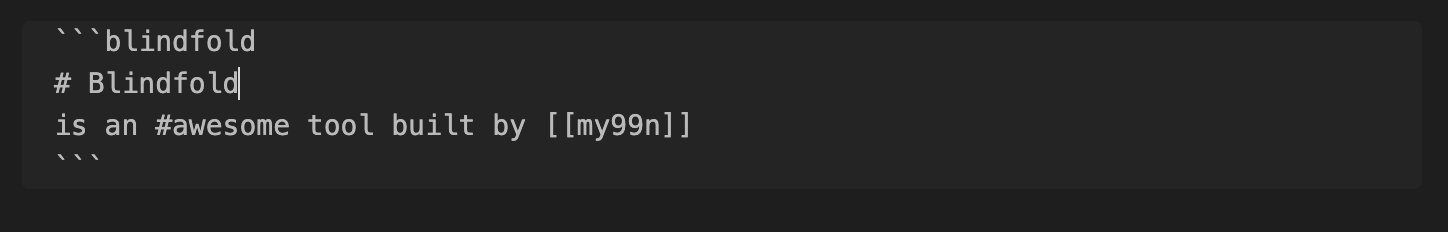 GitHub - vzsky/blindfold-obsidian: blindfold allows folding text by making it complete hidden.