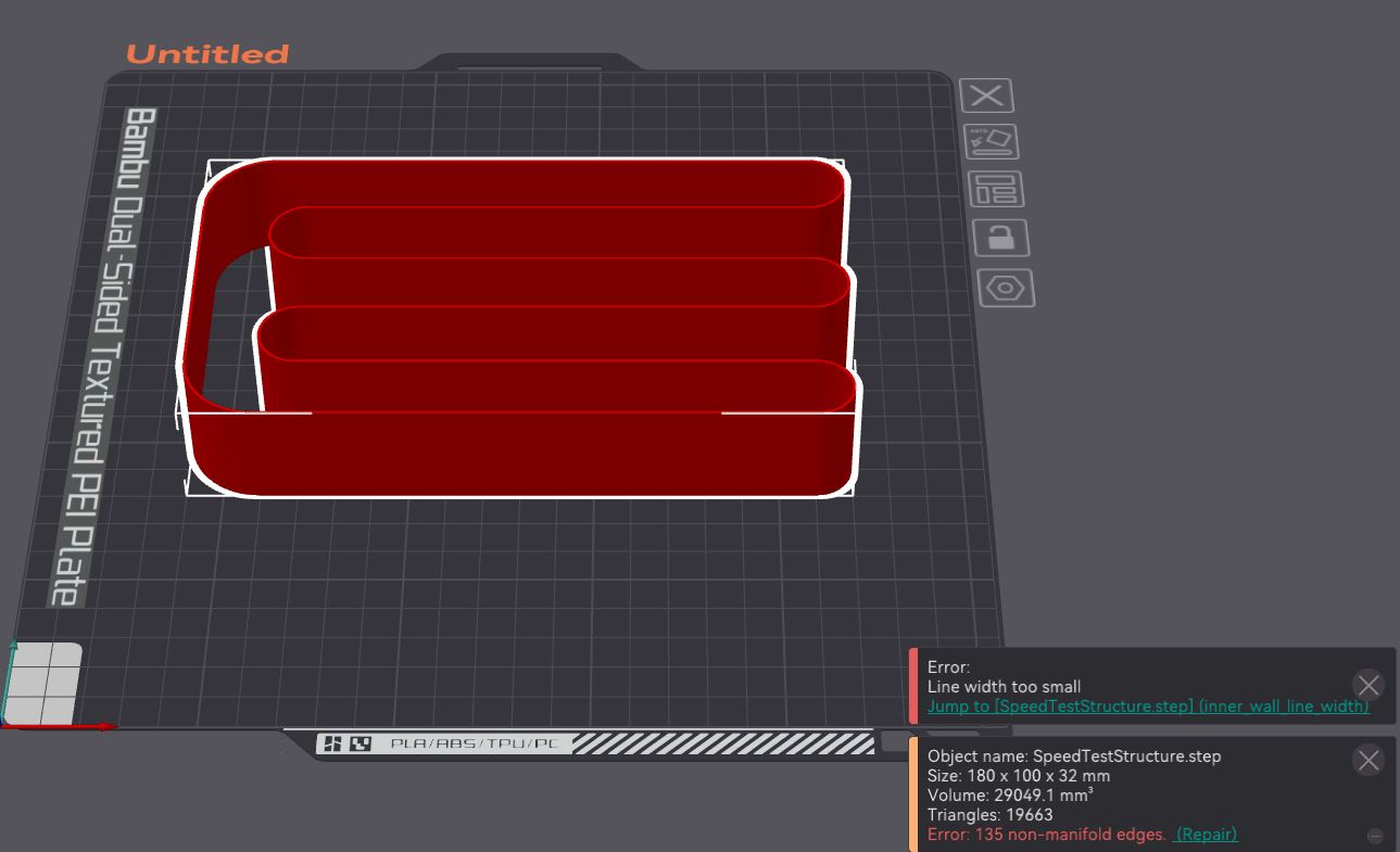 Unable to slice the Max Flow Rate model with a 0.6mm nozzle profile · Issue #1199 · SoftFever ...
