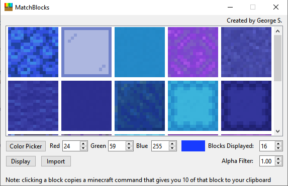 GitHub - george0815/MatchBlocks: Given a color, MatchBlocks displays ...