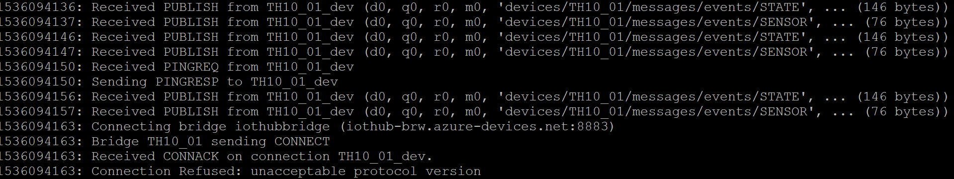 Trying To Bridge Unsecured Mosquitto To Secured Azure Iot Hub Mqtt · Issue 953 · Eclipse