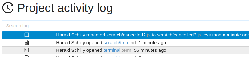 missing icon: rename in project activity log · Issue #5435 · sagemathinc/cocalc · GitHub