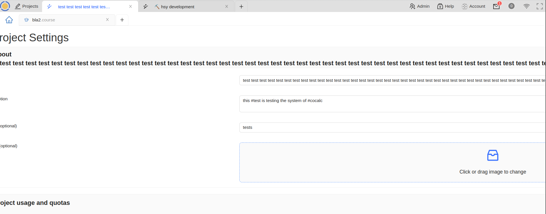 frontend/project settings: long title breaks UI · Issue #6498 · sagemathinc/cocalc · GitHub