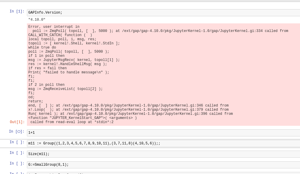 jupyter GAP kernel · Issue #1706 · sagemathinc/cocalc · GitHub
