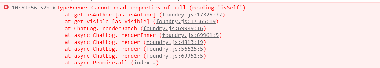 Ensure that the ChatMessage#user field may not be null, correcting an error in rendering a ...