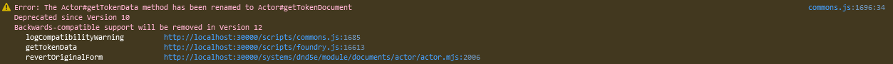 Deprecation warnings in Actor5e#transformInto and Actor5e#revertOriginalForm · Issue #1820 ...