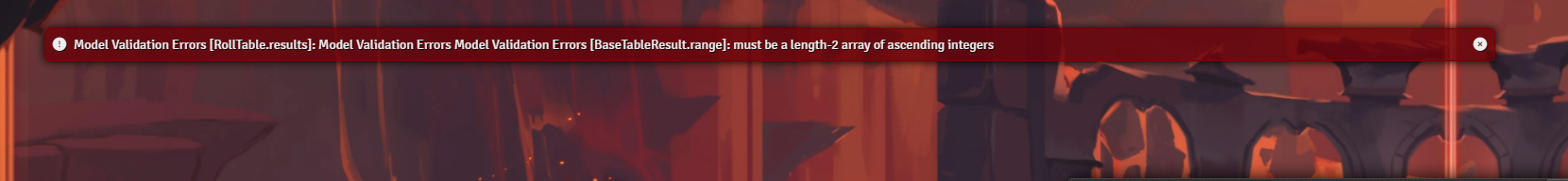Value of 1 is not used as default weight for roll table results despite placeholder indicating ...