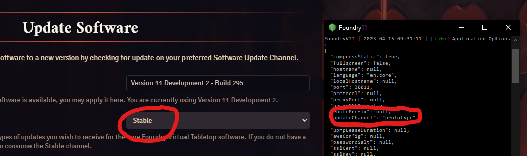 Software update channel setting isn't persisted · Issue #9218 · foundryvtt/foundryvtt · GitHub