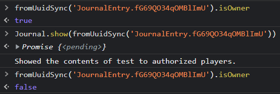 Player loses ownership permission client-side when sharing a journal entry · Issue #9454 ...