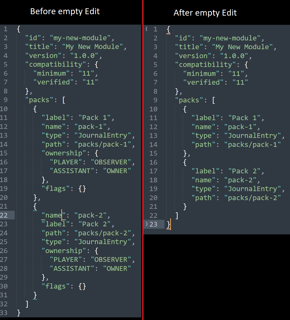 Module Editor: 'Visible to GM only' option for packs is not saved · Issue #9559 · foundryvtt ...
