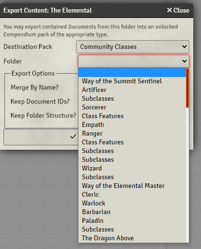 List of folders to export to is not sorted alphabetically · Issue #9604 · foundryvtt/foundryvtt ...