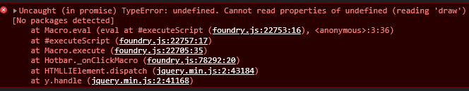 Hotbar macros created by dragging rolltables inside compendia to the hotbar throw an error when ...