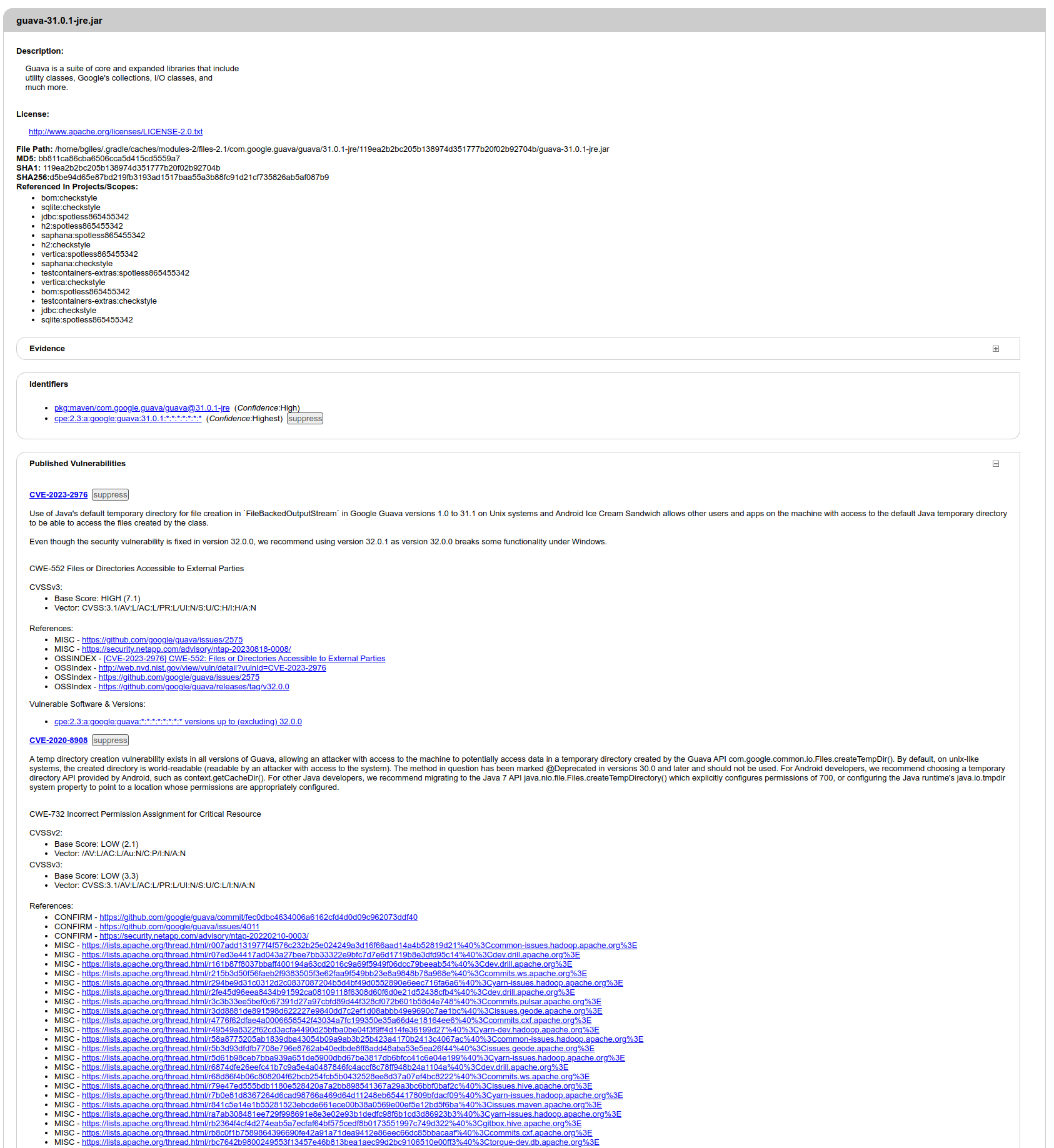 Enhancement Add Owasp Dependency Check Plugin To Identify Vulnerable