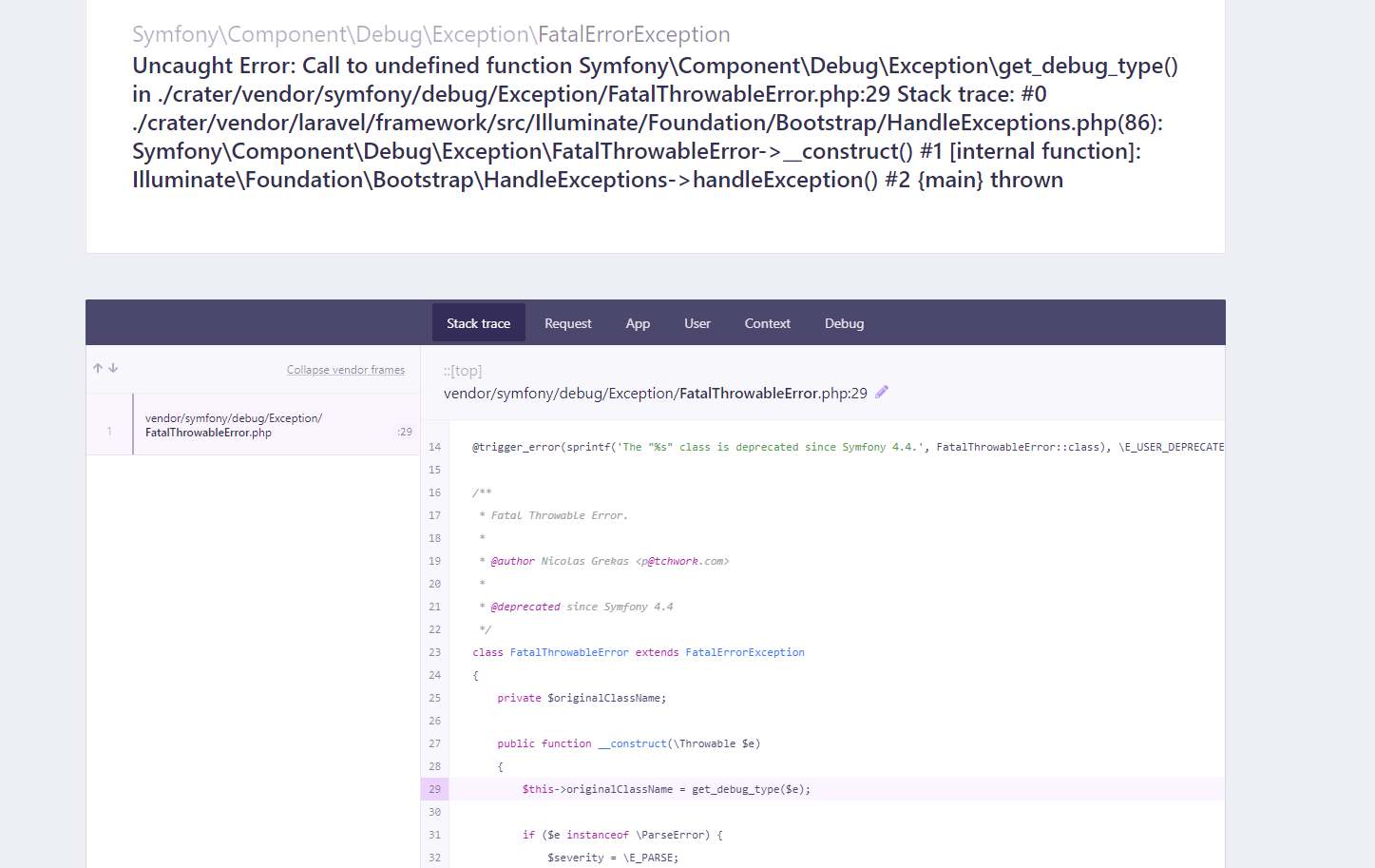 Updating from 3.1.1 to 3.2.0 makes crater crash. · Issue #297 · crater ...