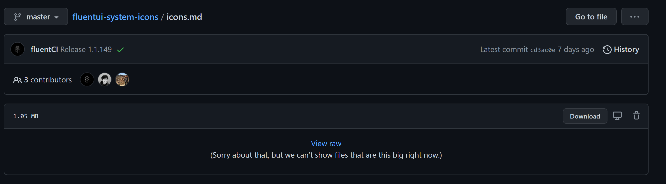 Icon documentation no longer working because it is too large · Issue #359 · microsoft/fluentui ...