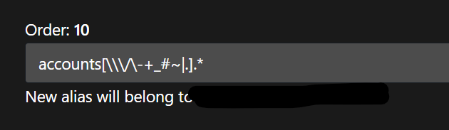 Cannot create custom alias with special characters but Auto Create works · Issue #1654 · simple ...