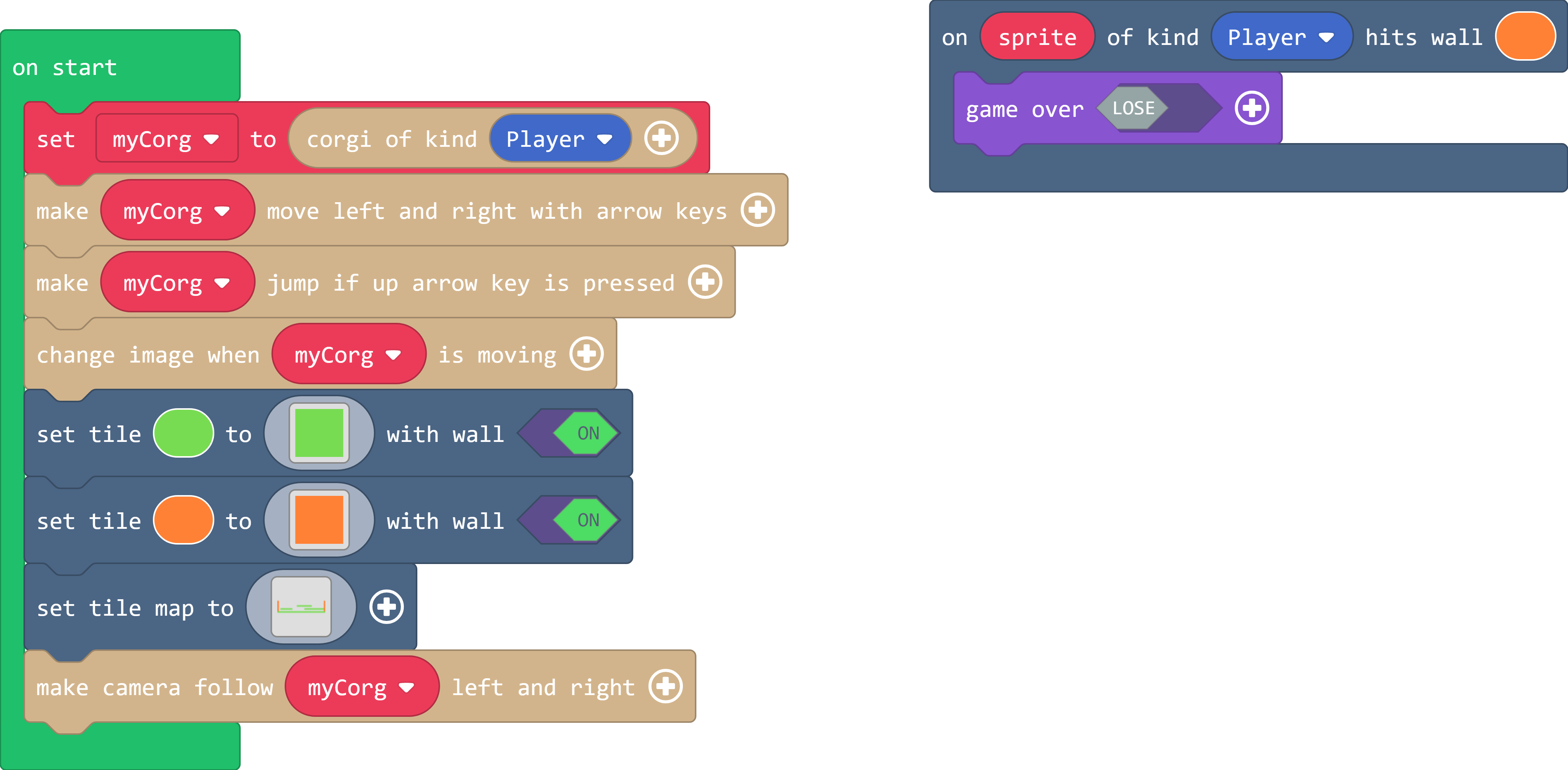 The Corgio corgi sprite does not trigger the wall collision event ...