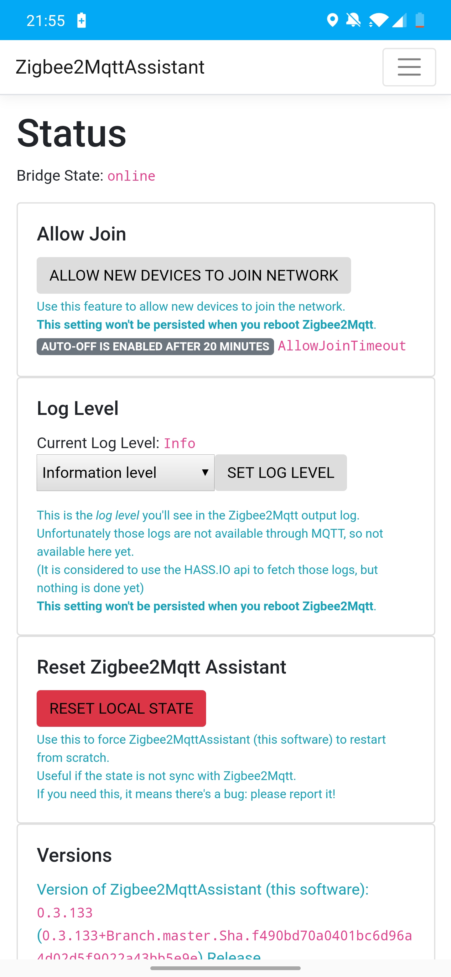 [BUG] Home Assistant menu bar missing in app · Issue #200 · yllibed/Zigbee2MqttAssistant · GitHub
