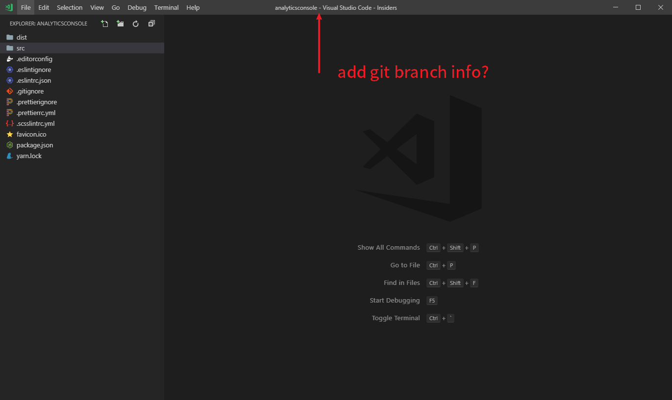 Titlebar support display git branch · Issue #69584 · microsoft/vscode · GitHub