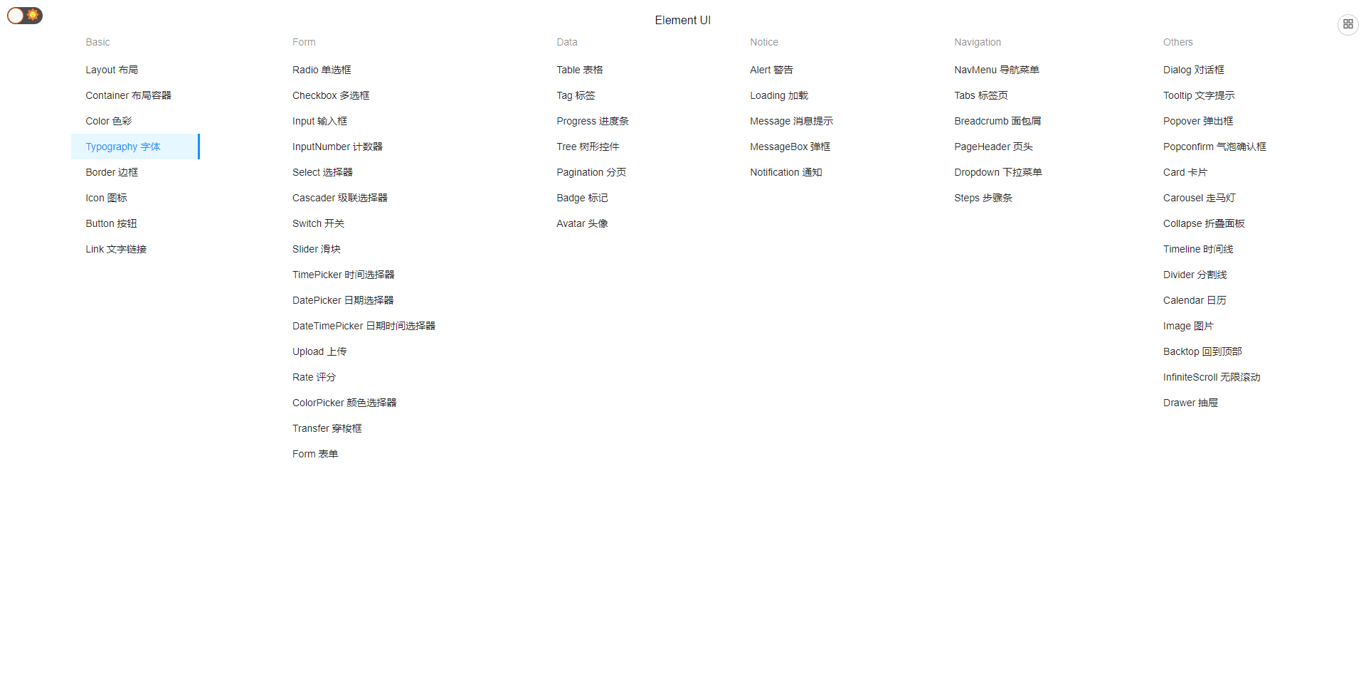 Element UI Component dashboard 🌈🌈🌈 · Issue #19313 · ElemeFE/element · GitHub