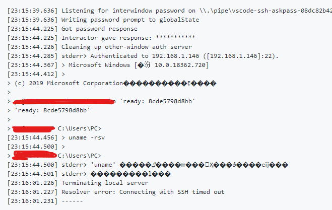 Terminating Local Server / Connecting with SSH timed out · Issue #2542 · microsoft/vscode-remote ...