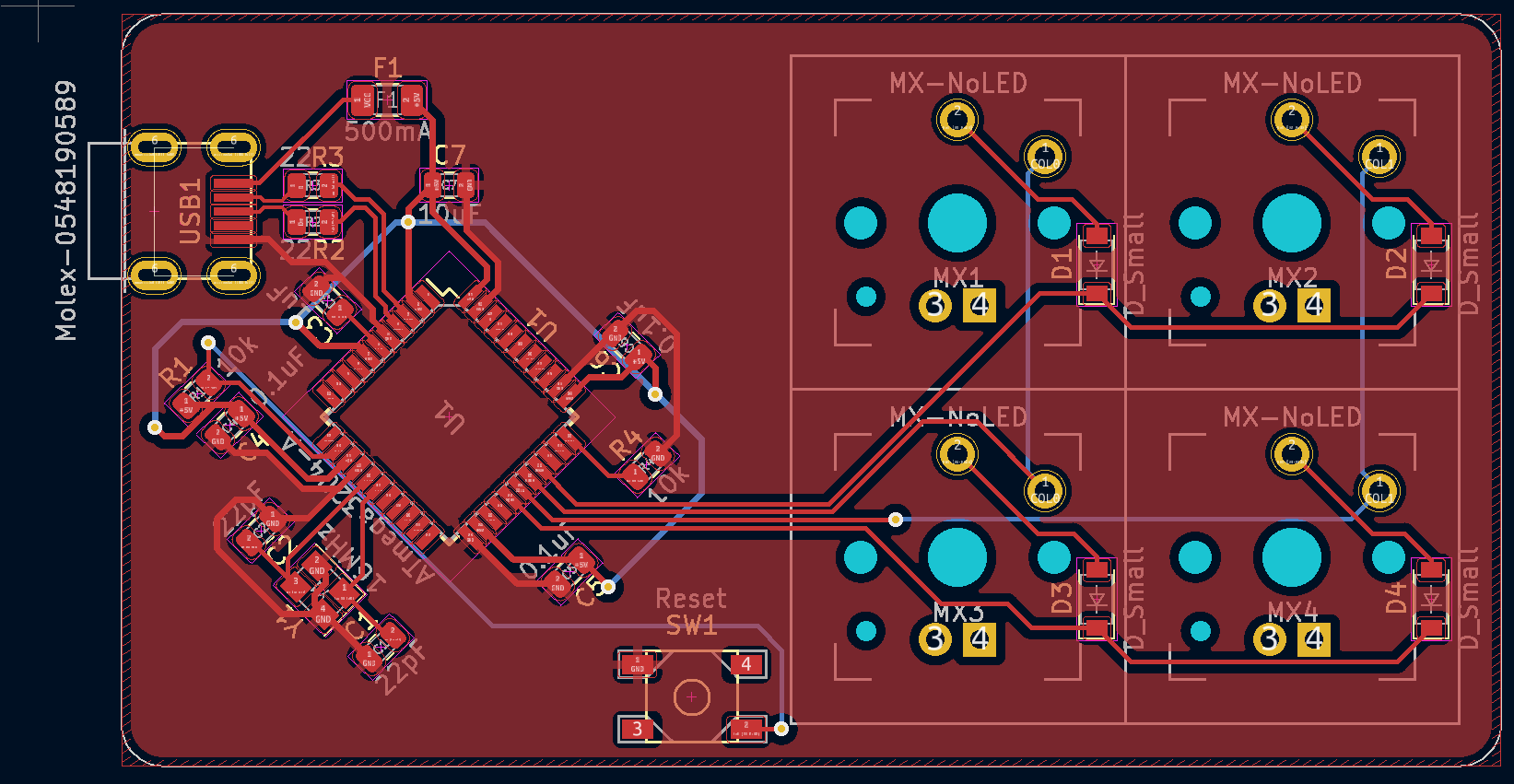 GitHub - ifritt/4k-keypad: general purpose 4key keypad
