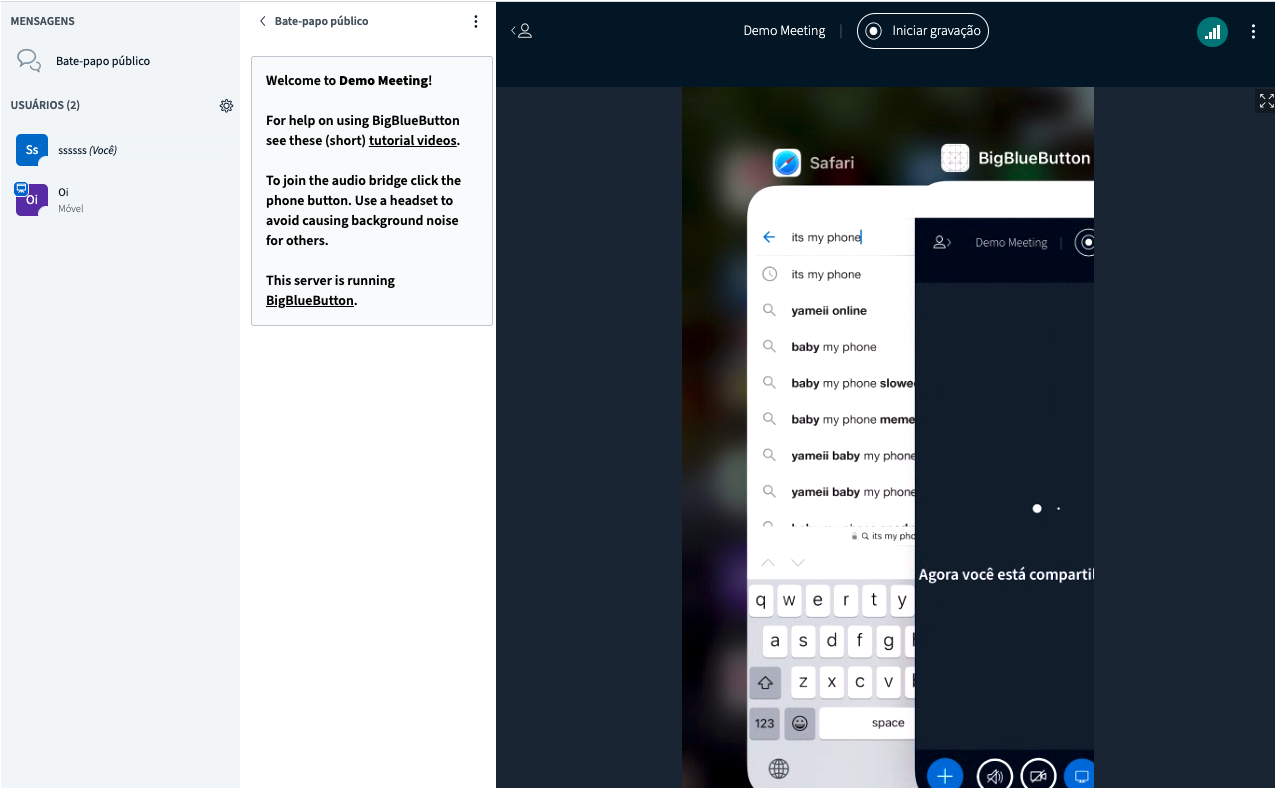 Screen sharing from Mobile browser · Issue #10051 · bigbluebutton/bigbluebutton · GitHub