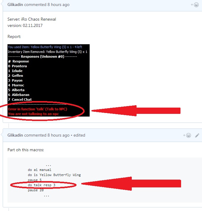 iRo Chaos: Yellow Butterfly Wing not work · Issue #1356 · OpenKore/openkore · GitHub