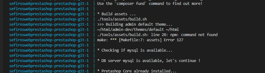Fresh install branch 1.7.8.x is not working (with docker) · Issue #30098 · PrestaShop/PrestaShop ...