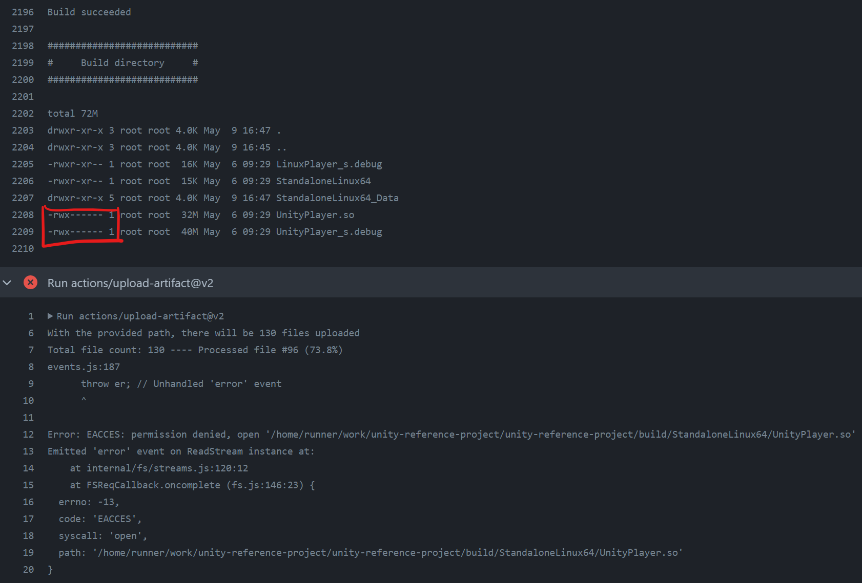Missing read permissions for linux-il2cpp builds · Issue #258 · game-ci/unity-builder · GitHub