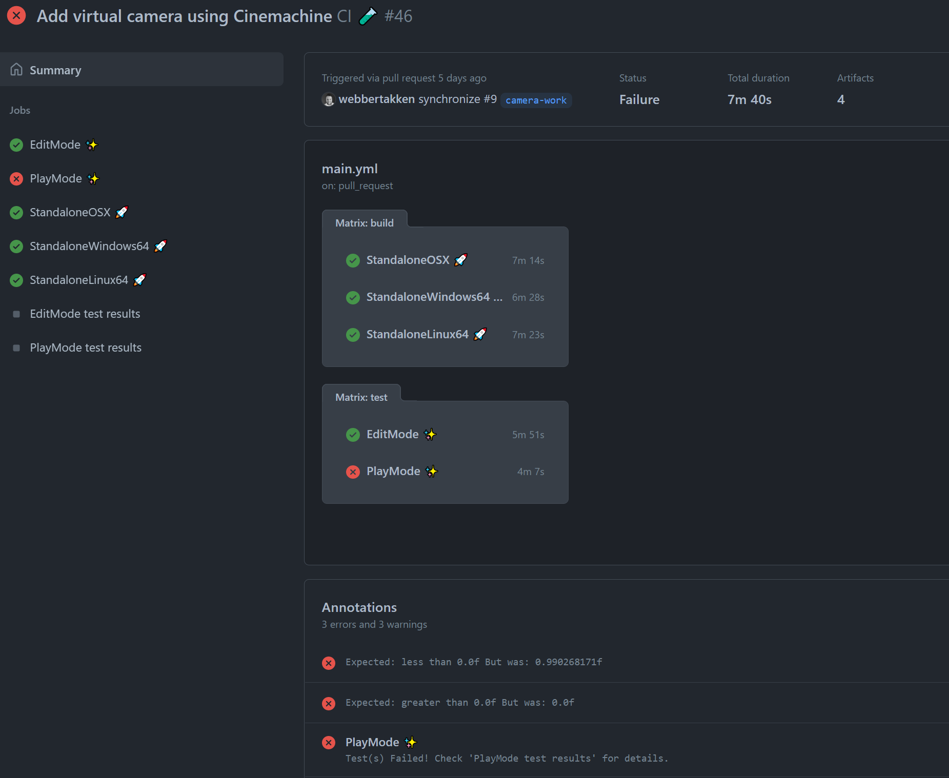 Runtime error when using Assert.Fail() · Issue #175 · game-ci/documentation · GitHub