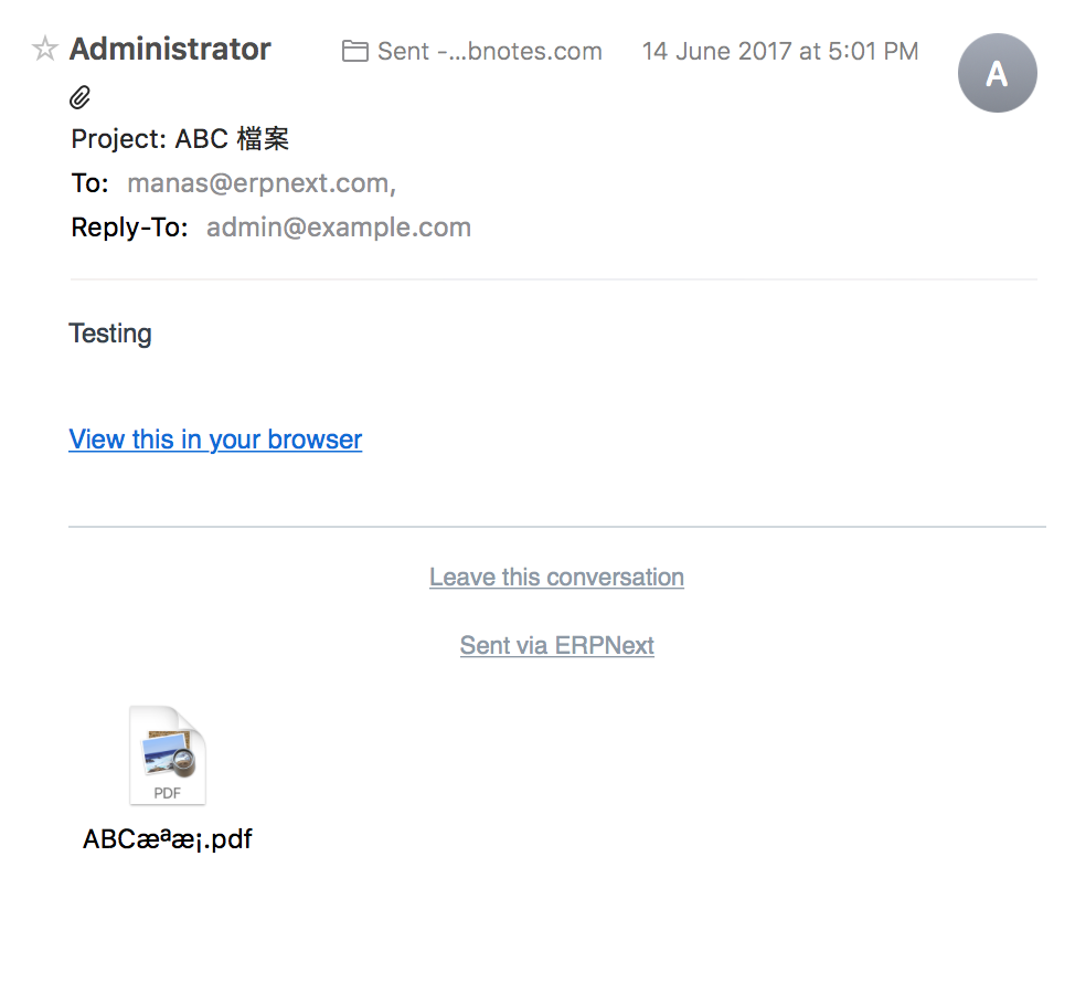 Incorrect display attachment name and email subject with unicode ...