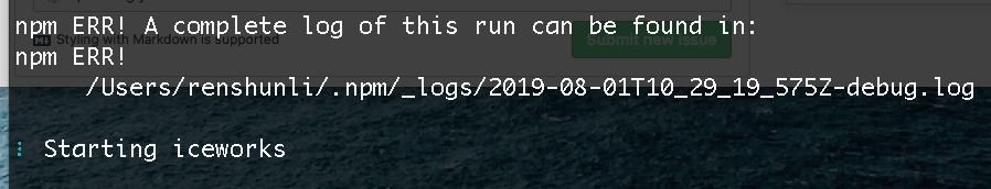 手动删除项目目录会出现缓存问题。导致无法启动iceworks · Issue #2587 · alibaba/ice · GitHub
