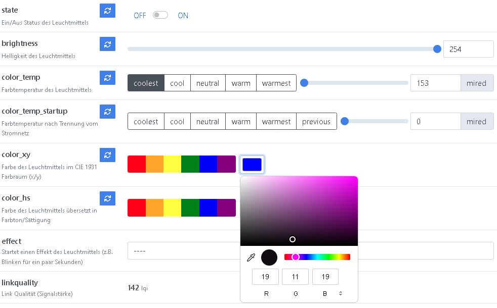 Gledopto GL-C-007 2ID respond wrong color in Webinterface · Issue ...