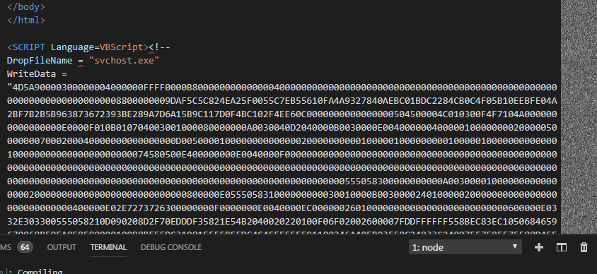 HTML files automatically loaded with extra code. · Issue #72569 ...