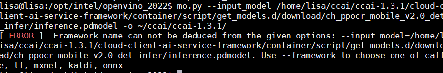 i can not use mo to convert paddle model on openvino 2022 · Issue #12049 · openvinotoolkit ...