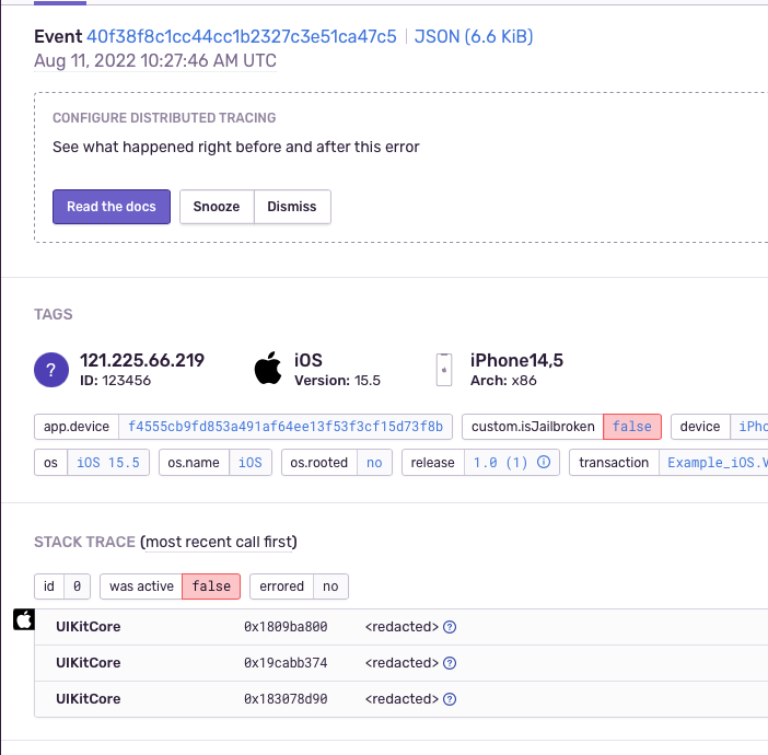 Repeated Binary Image Name Of Event Stacktrace · Issue 2083 · Getsentrysentry Cocoa · Github