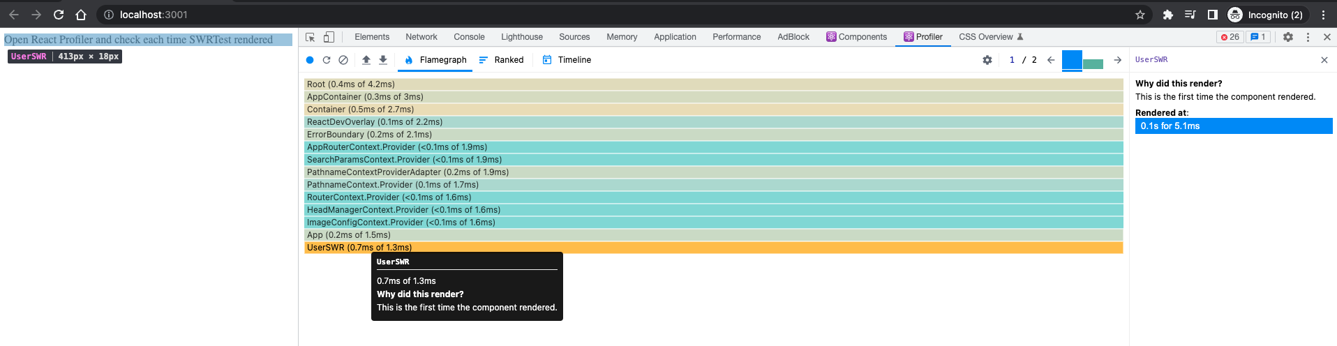 SWR 2.0.3 unnecessary re-render when useSyncExternalStore snapshots are the same value · Issue ...
