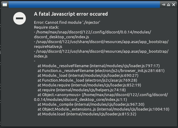 Bug Failed To Find Injector In Snap · Issue 742 · Betterdiscordbetterdiscord · Github 