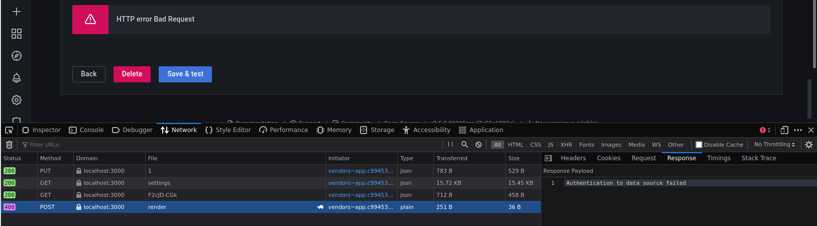 Graphite: Authentication failure results in misleading error · Issue #34013 · grafana/grafana ...