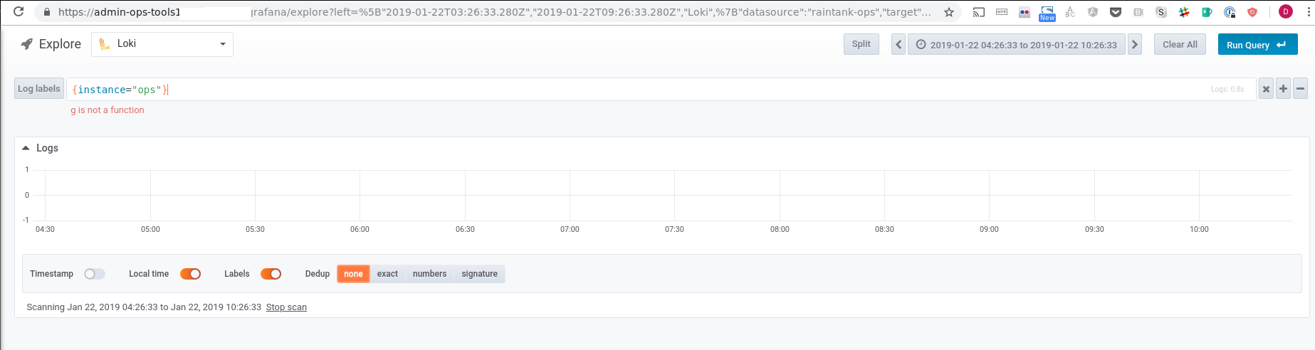 Loki Explore Says G Is Not A Function And I Dont Know Why · Issue 14997 · Grafanagrafana