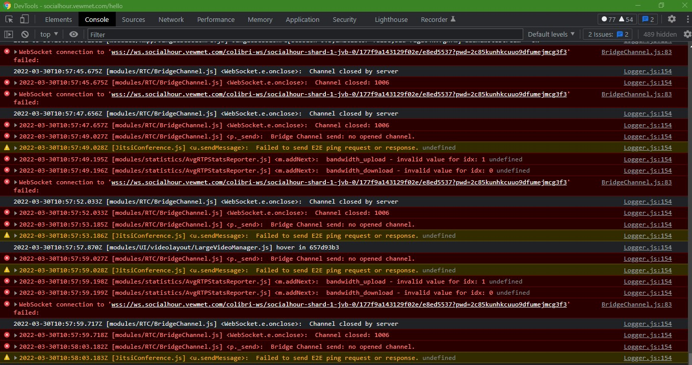 video disabled when 3rd person enters the room [urgent] · Issue #7 · minhpq331/jitsi-scalable ...
