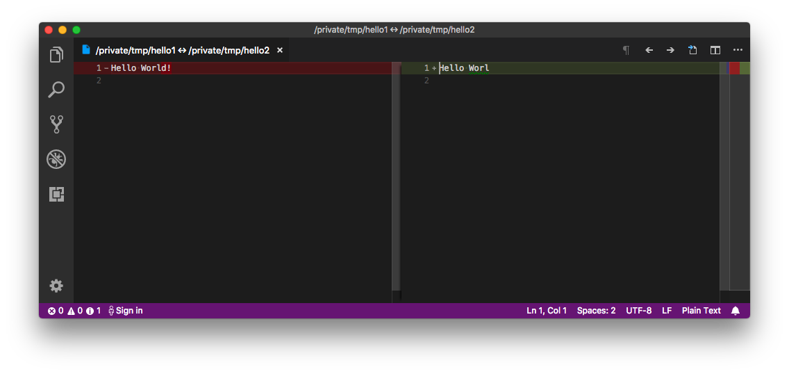Allow to diff contents from the command line · Issue #54238 · microsoft/vscode · GitHub