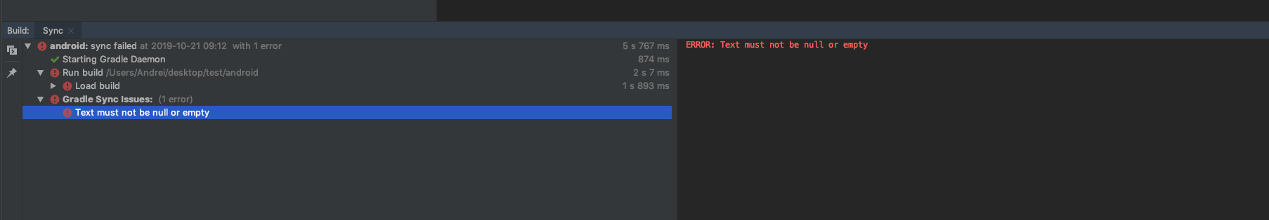 Gradle sync fail - ERROR: Text must not be null or empty · Issue #793 · react-native-community ...