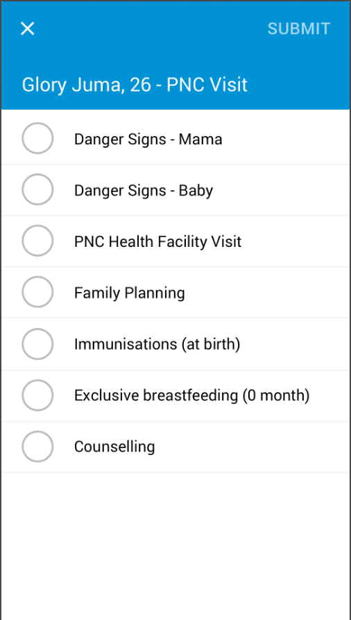 Implement the PNC home visit UI · Issue #104 · opensrp/opensrp-client ...
