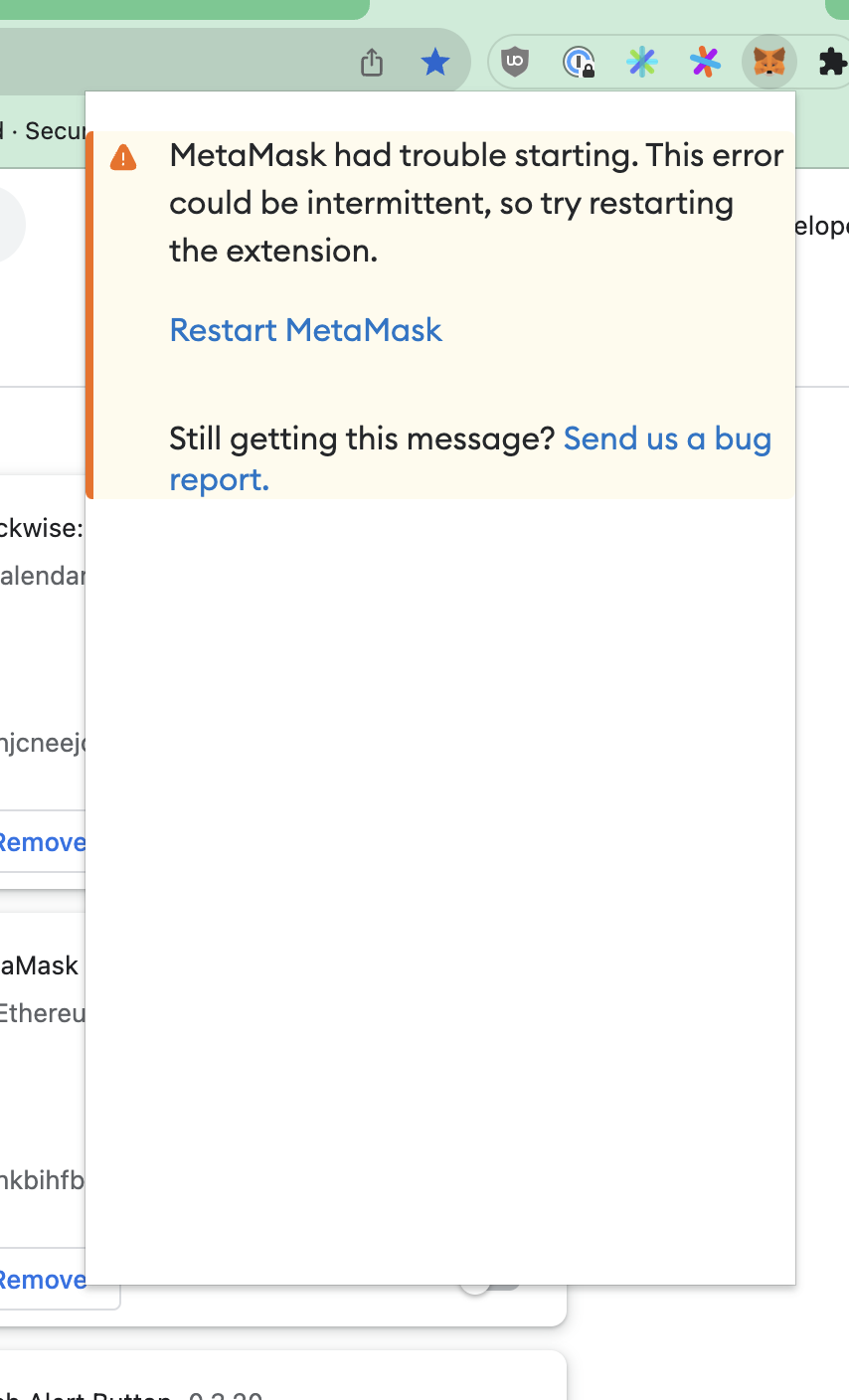 [Bug]: Update critical error alert styles · Issue #20340 · MetaMask/metamask-extension · GitHub