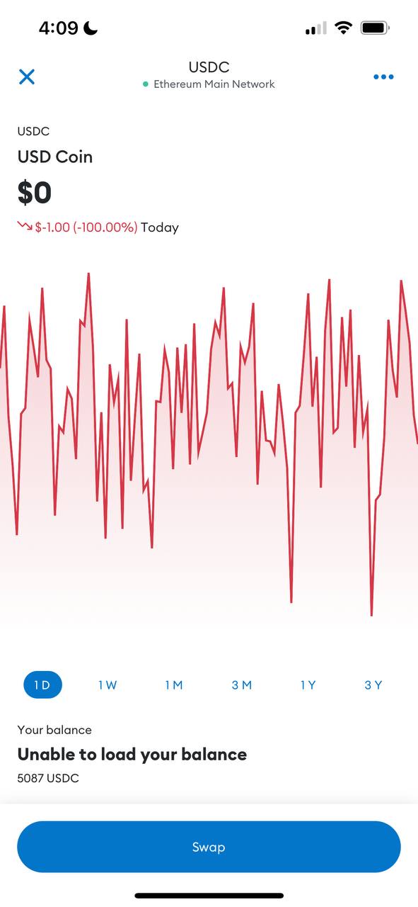 [Bug]: Viewing Token Detail Page displays $0 and "Unable to load your balance" from delayed ...